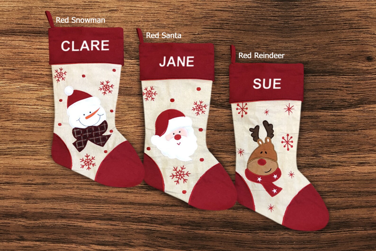 Personalised Christmas Stocking 14 Designs Embroidered - Etsy Australia