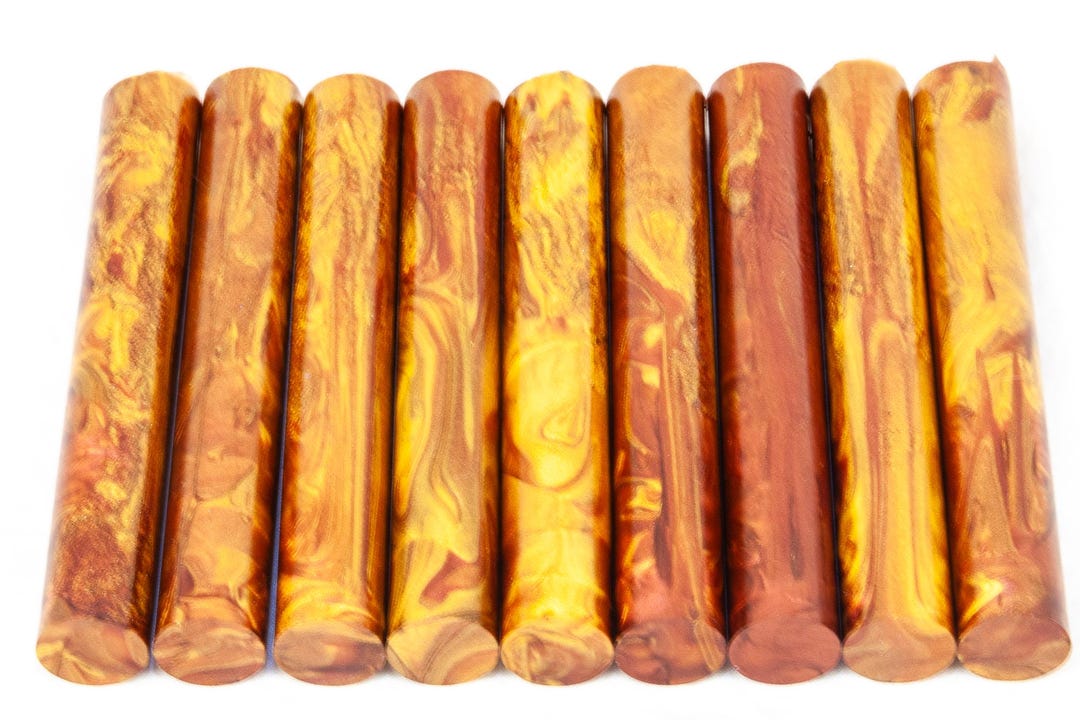 Burgundy and Gold Pen Blanks Alumilite Resin Rods - Hair Stick, Crochet ...