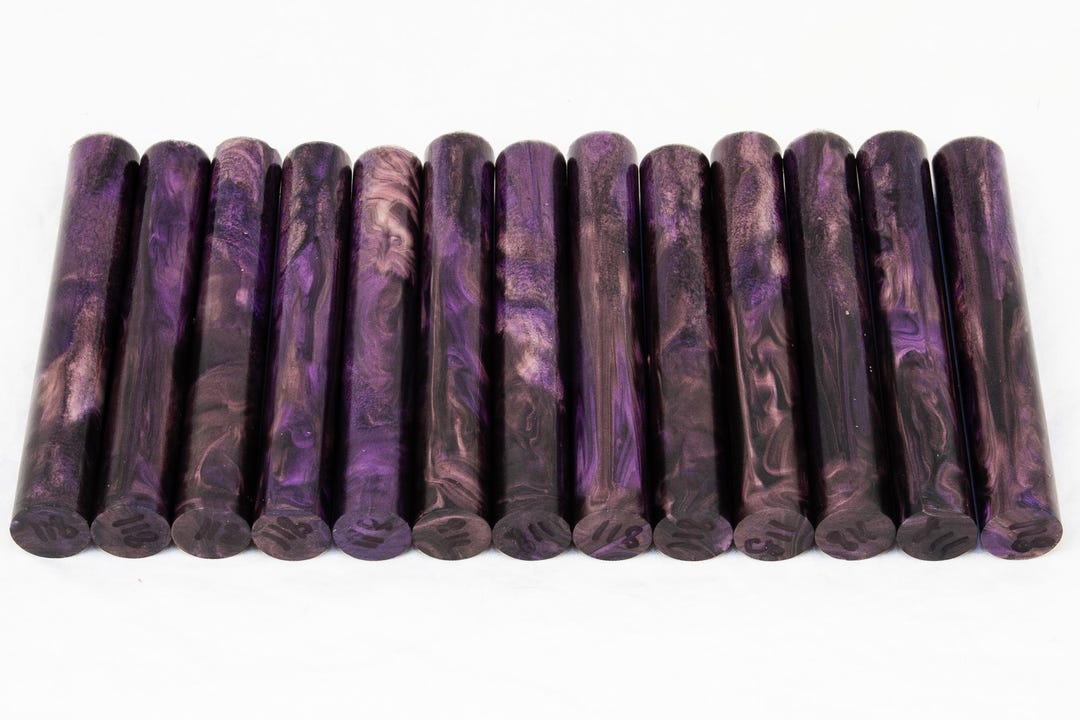 Purple Urkle Resin Pen Blanks - Alumilite Resin Rods - Pipe, Diamond ...