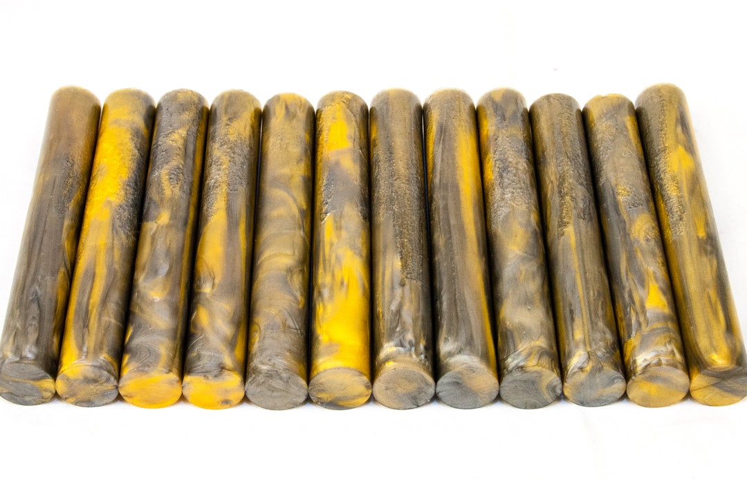 Silver and Gold Pen Blanks Alumilite Resin Rods Holiday - Etsy