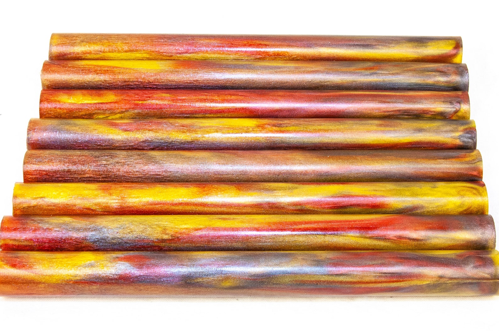 Eye of Sauron Alumilite Resin Rod Blanks - Bespoke Kitless Pen Blank ...