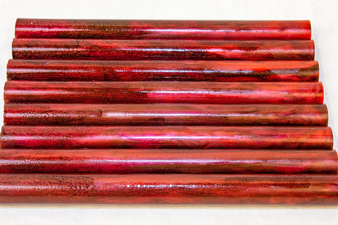 Raspberry Truffle Resin Rods - Bespoke Kitless Pen Blanks Hair Stick ...