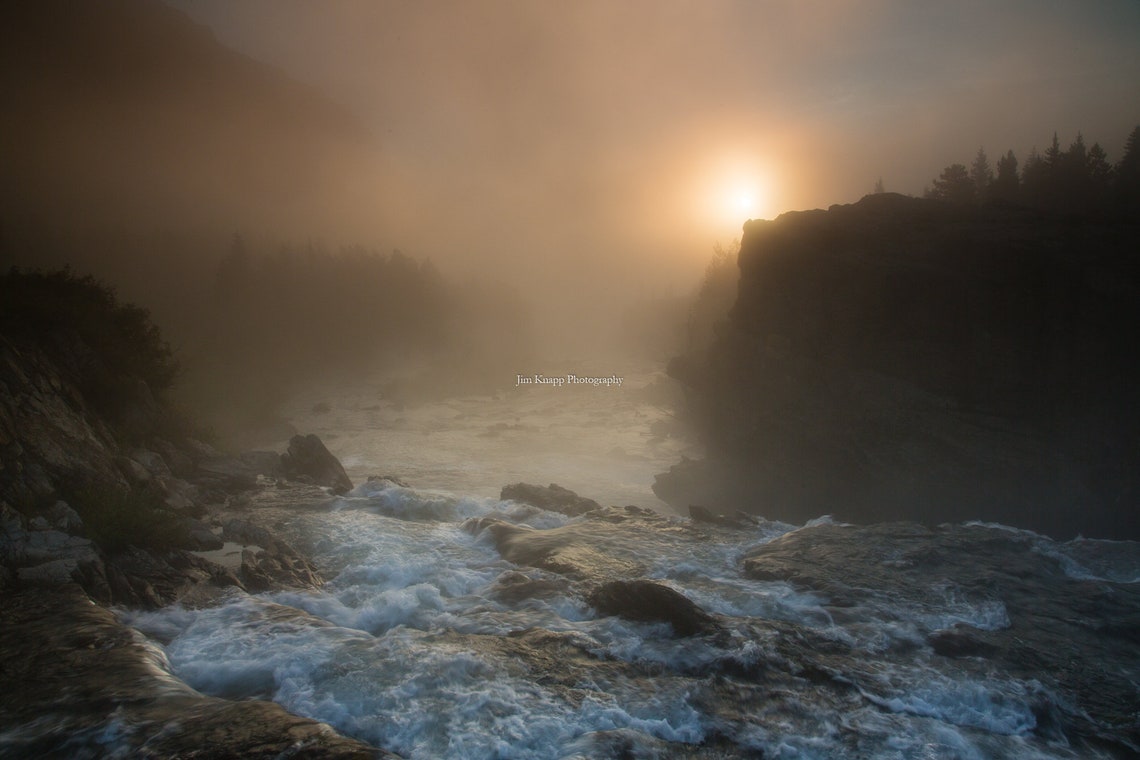 Swiftcurrent Falls, Glacier National Park - Photo - Etsy