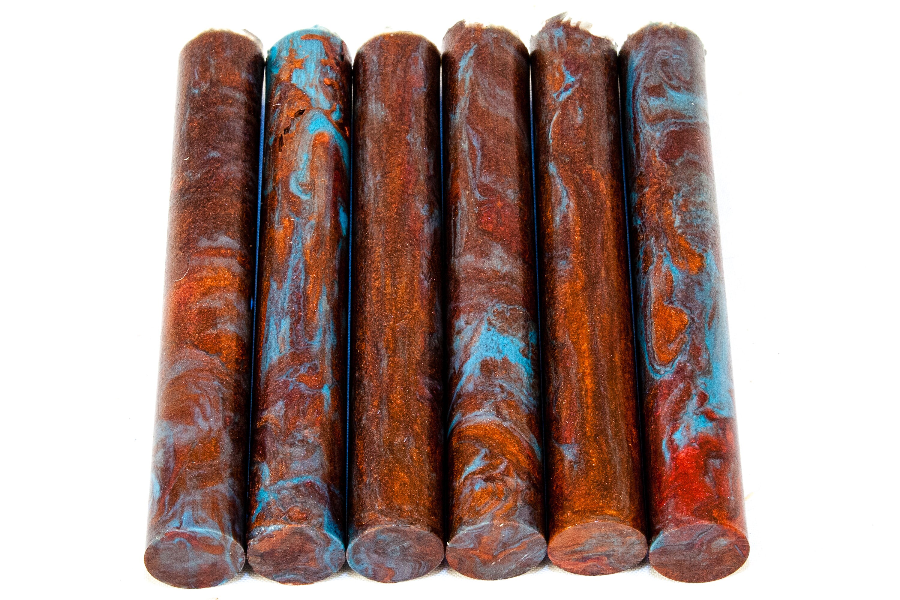 Fire and Ice Pen Blanks Alumilite Resin Rods | Etsy