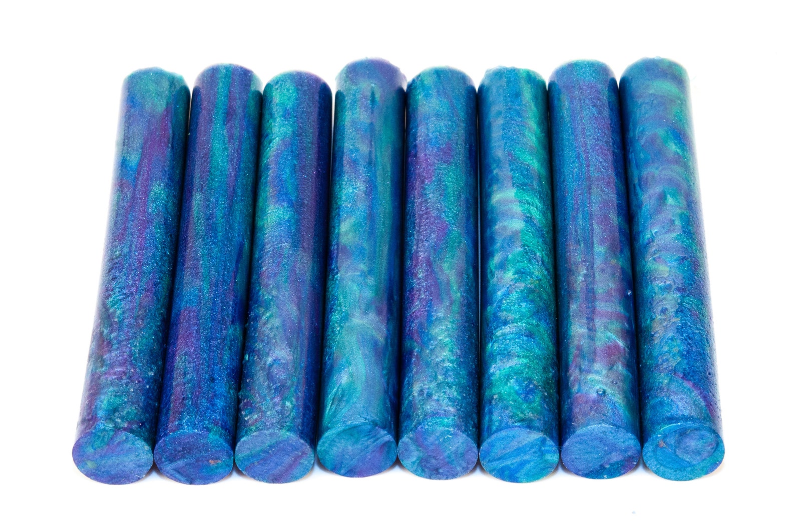 Caribbean Swirl Alumilite Resin Rod Blanks - Bespoke Kitless Pen Blank ...