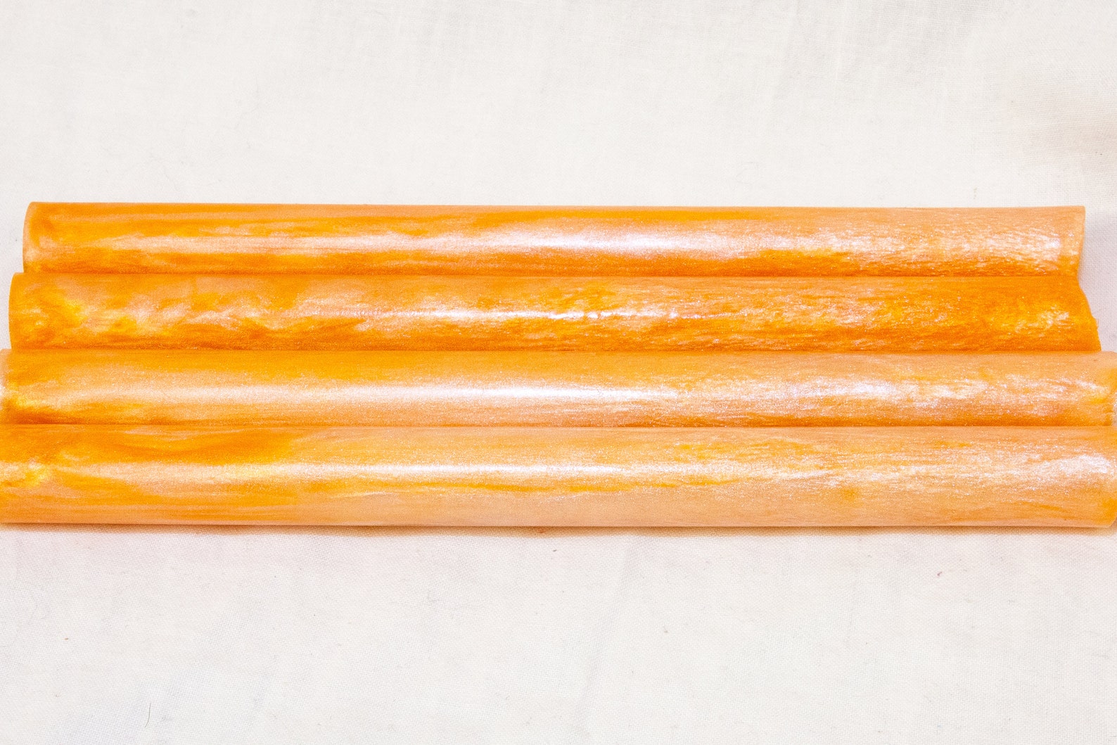 Creamsicle Alumilite Resin Rods - Bespoke Kitless Pen Blanks Hair Stick ...
