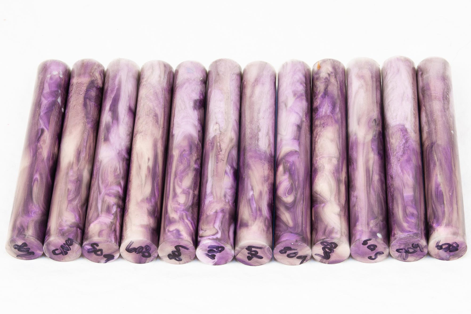 Purple Kush Abalone Resin Pen Blanks - Alumilite Resin Rods - Pipe ...