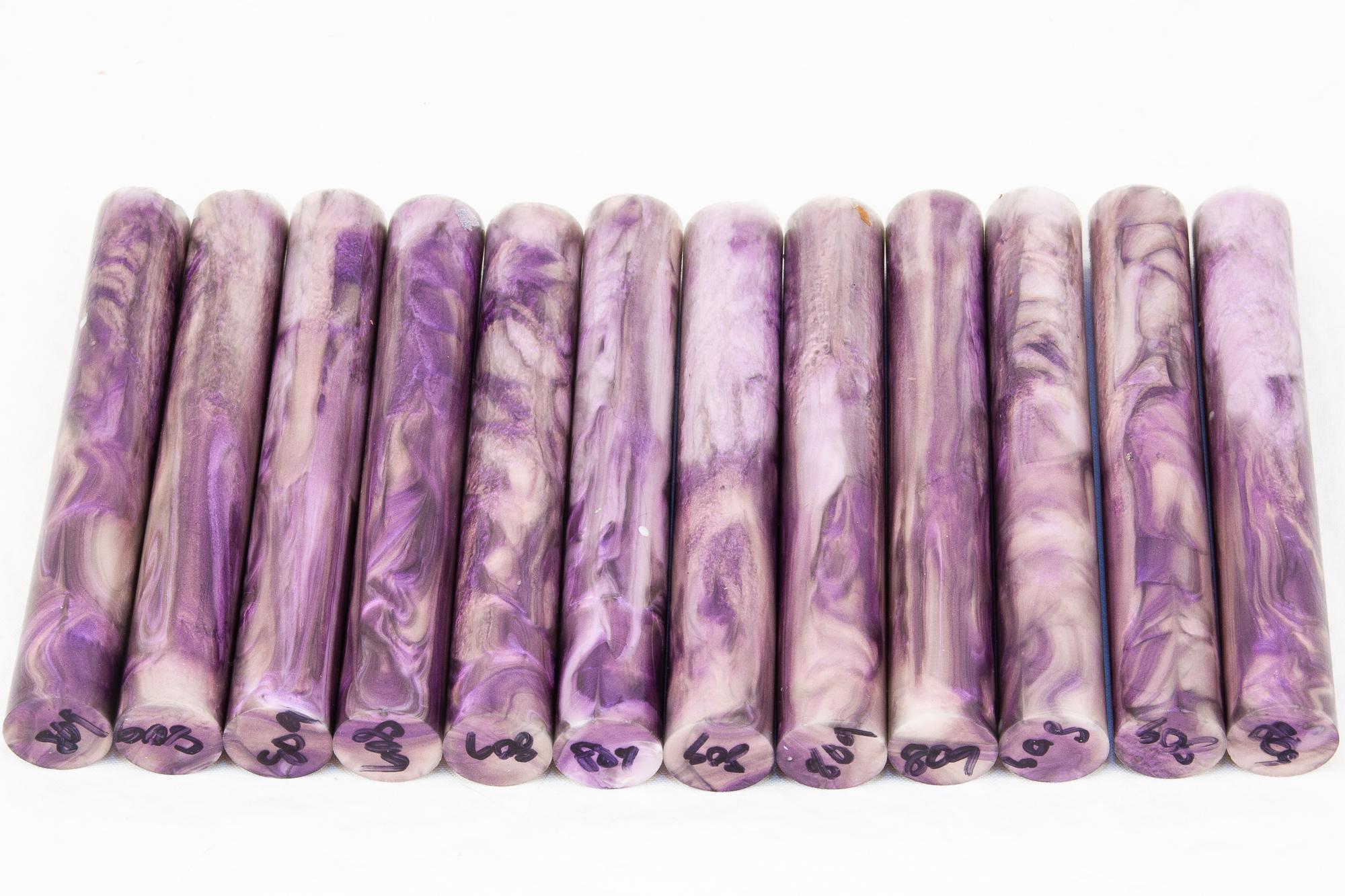 Purple Kush Abalone Resin Pen Blanks - Alumilite Resin Rods - Pipe ...