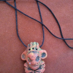 Taino Handmade Cemi Behique Clay Necklace - Etsy