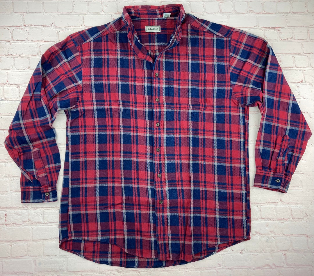 Vintage Original LL Bean Plaid Flannel Outdoor Shirt. - Etsy