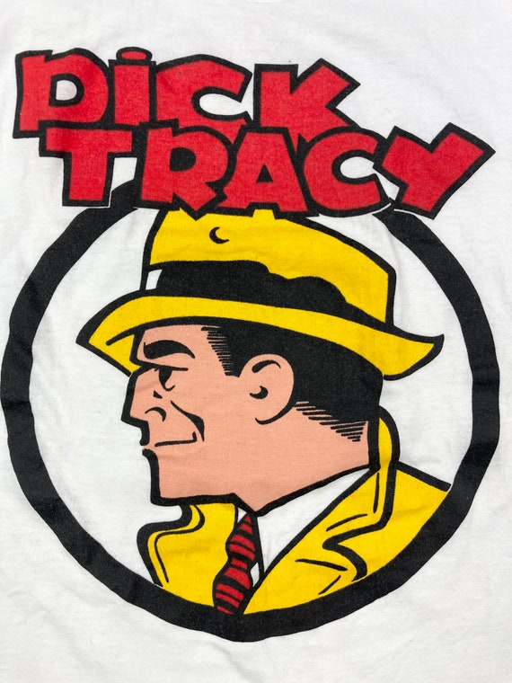 Vintage Original 1980s Dick Tracy Comic Book Logo T Gem