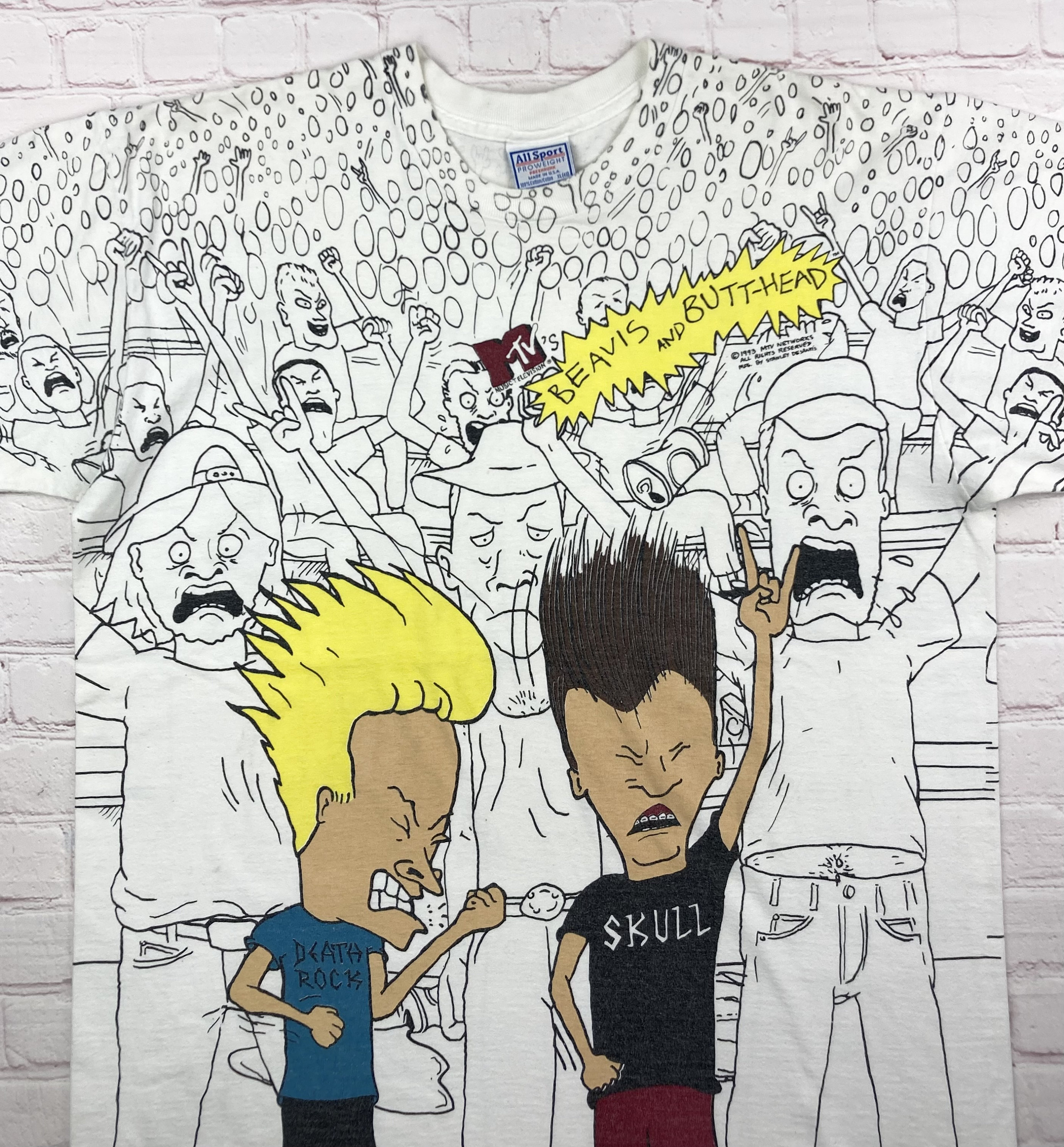 RARE Vintage Original 1993 Beavis and Butthead All-over Print - Etsy