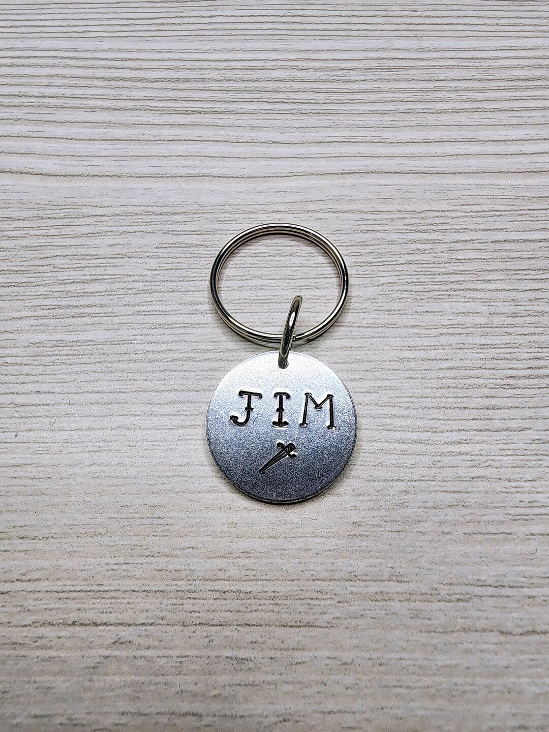 3/4" Jim Gay Pirates Circle Hand Stamped Aluminum Metal Keychain ...