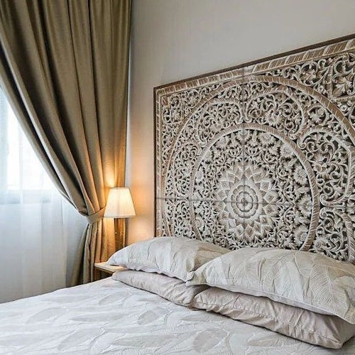 Queen Cedar Mandala Headboard - Etsy