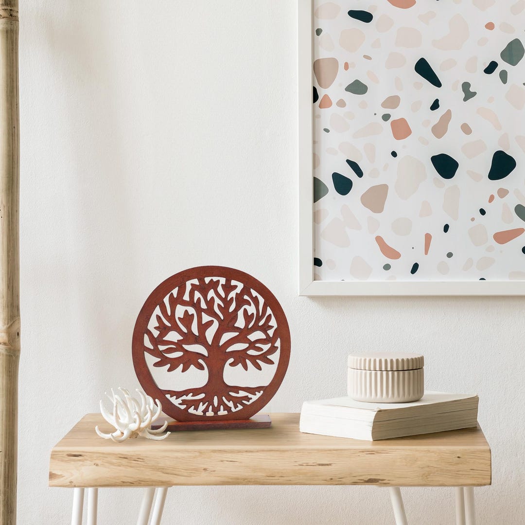 Decorative Table Decor 'tree of Life' – 12 X 12 Inches | Hand-carved ...