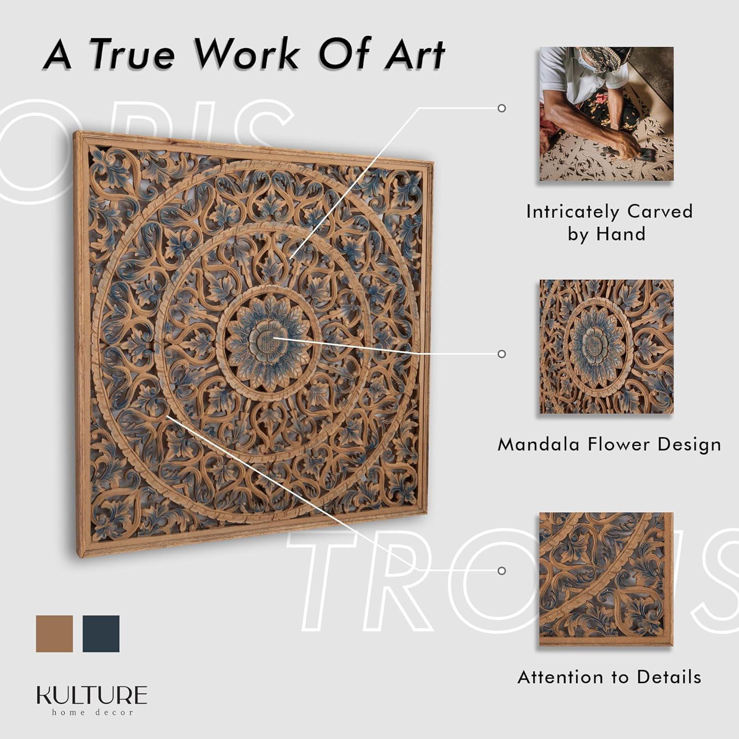 Large Decorative Panel "tropis" 40 X 40 Inches - Etsy