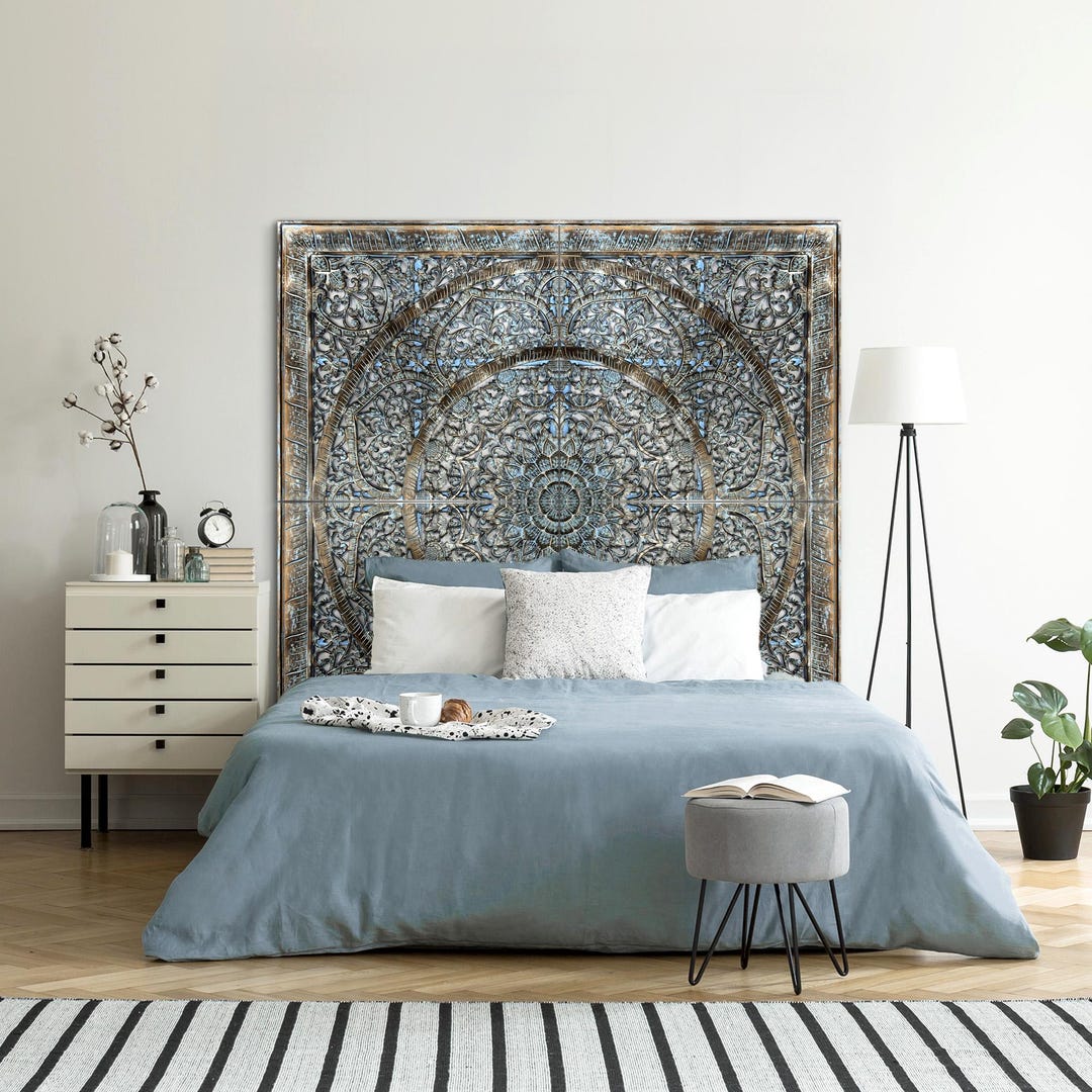 Hand-carved Balinese Mandala Headboard: "manusa" California King Size ...