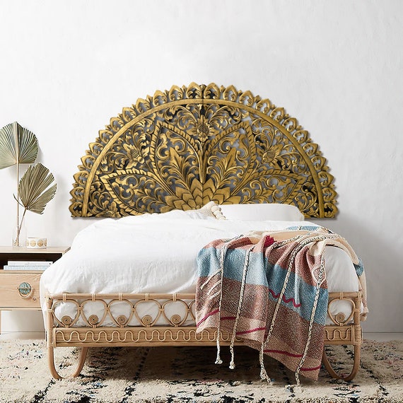 Gold headboard queen store