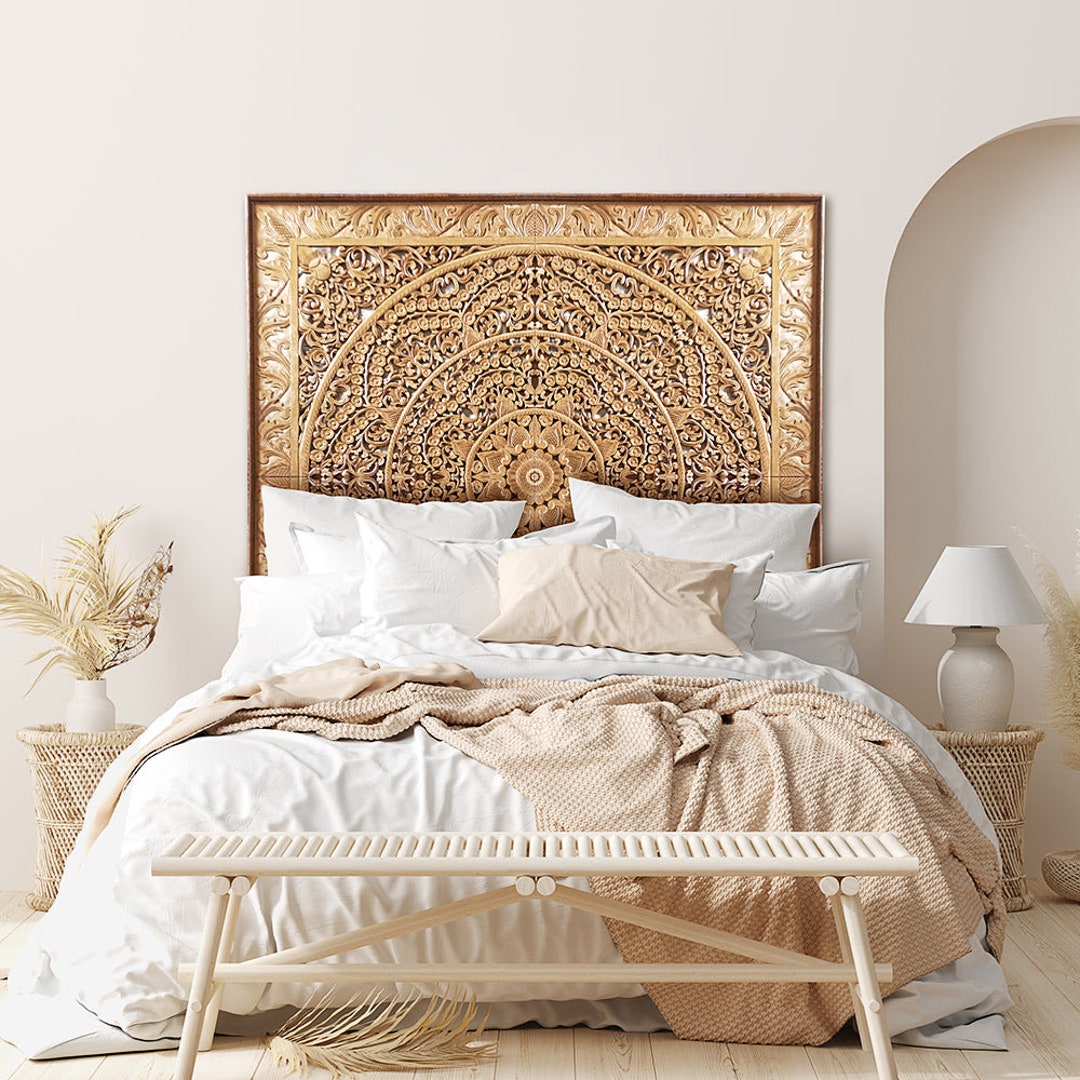 Super King Size Bed Headboard 'malawi' Natural Export - Etsy