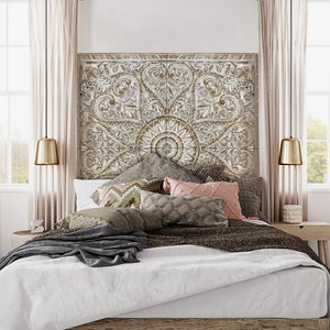 Traditional wood headboard store