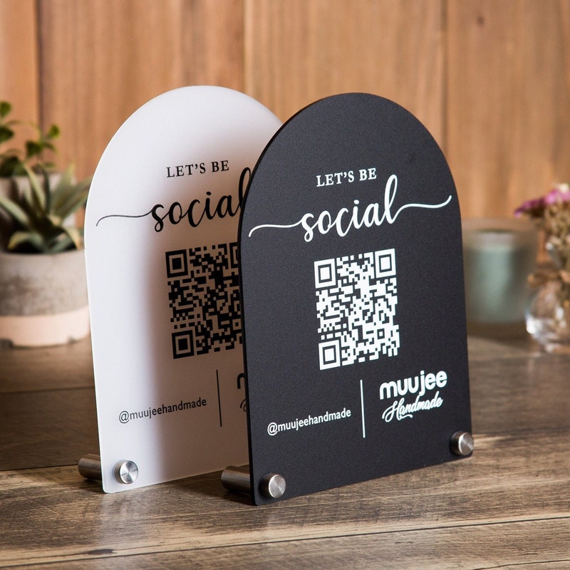 Qr Code Placard - Etsy