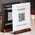 QR Code Wifi Acrylic Sign W/ Wood Base - 6x7.75" Table Sign for Home ...