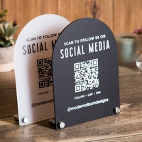 Custom Acrylic QR Code Sign for Small Business: Scan to Pay Payment ...
