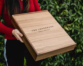 8x10 Wood Memory Box Wedding Photography & Card | Etsy