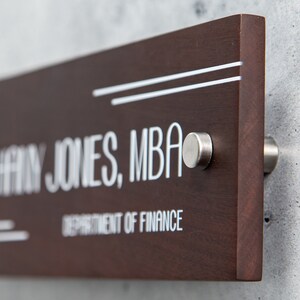 Wood Wall Sign Name Plate UV Printed Personalized Door Office Sign ...