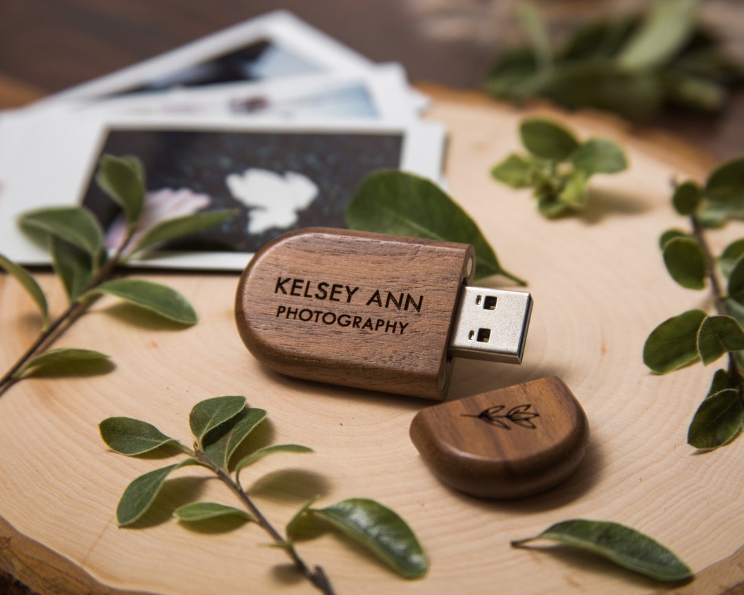 Oval Wood USB Only - Personalized USB - Custom USB Flash Drive, Digital ...