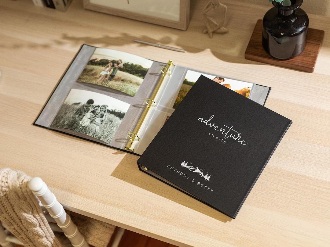 Slip-in Linen Photo Album Binder W/ 20 Sheets (design 7) - Travel Photo ...