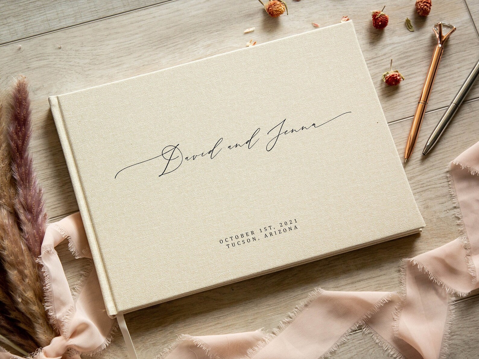 Personalized Guest Book 11.5 X 8.5 Custom Wedding Reception - Etsy