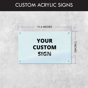 Frosted Acrylic Office Door Sign W/ Metal Stand Offs 11.5x7wall Sign ...