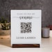 QR Code Scan to Pay W/ Wood Stand Scannable Acrylic Sign to Pay Venmo ...