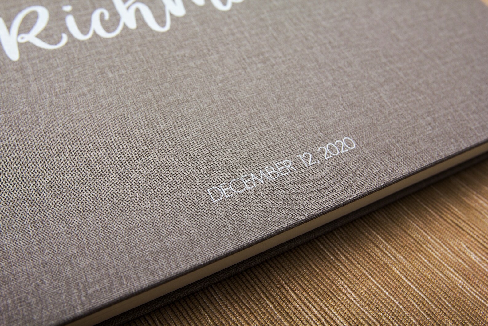 Personalized Canvas Linen Guest Book 11.5 X 8.5 Large - Etsy