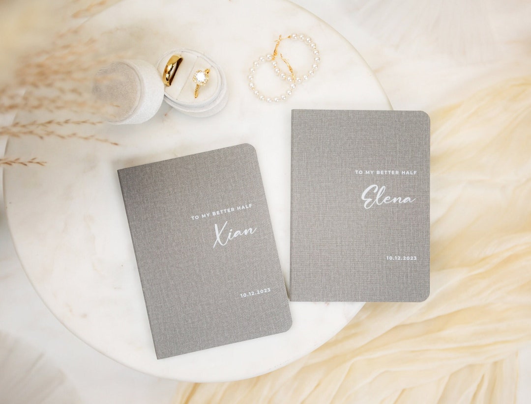 2 Slim Vow Books design 1 Soft Cover Wedding Ceremony Vow Booklets ...