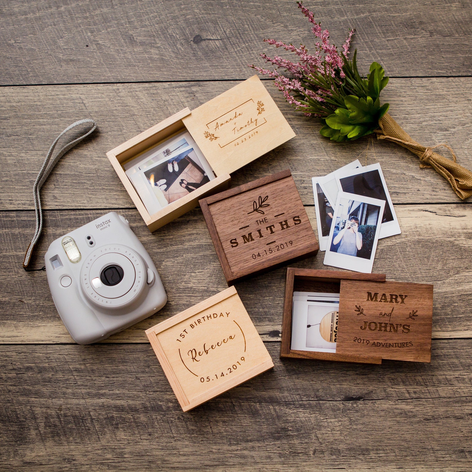 Instax Print Wood Box Wedding or Party Guest Instax Mini - Etsy