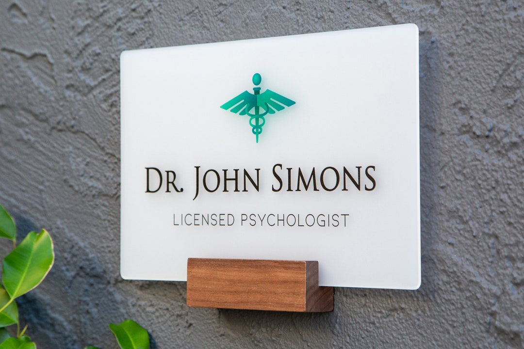 Ice Wall Door Interchangeable Name Plate W/ Wood Stand - 11.5x7 ...