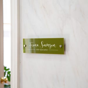 Wall Sign Name Plate - 2 Sizes Personalized Door Office Sign, Executive ...