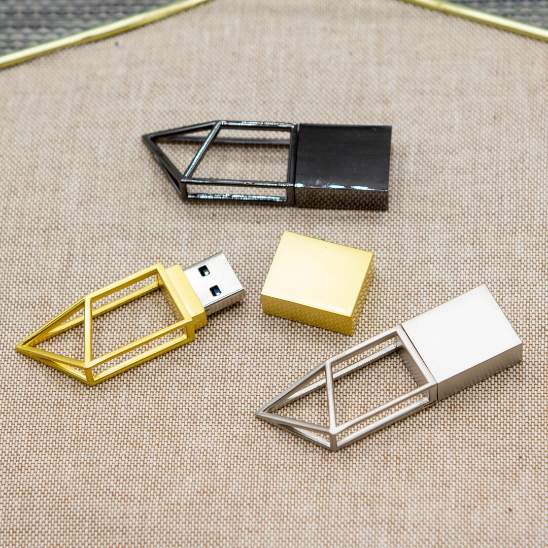 Geometric Metal USB Only (ready to Ship) - Thumb Flash Drive for ...