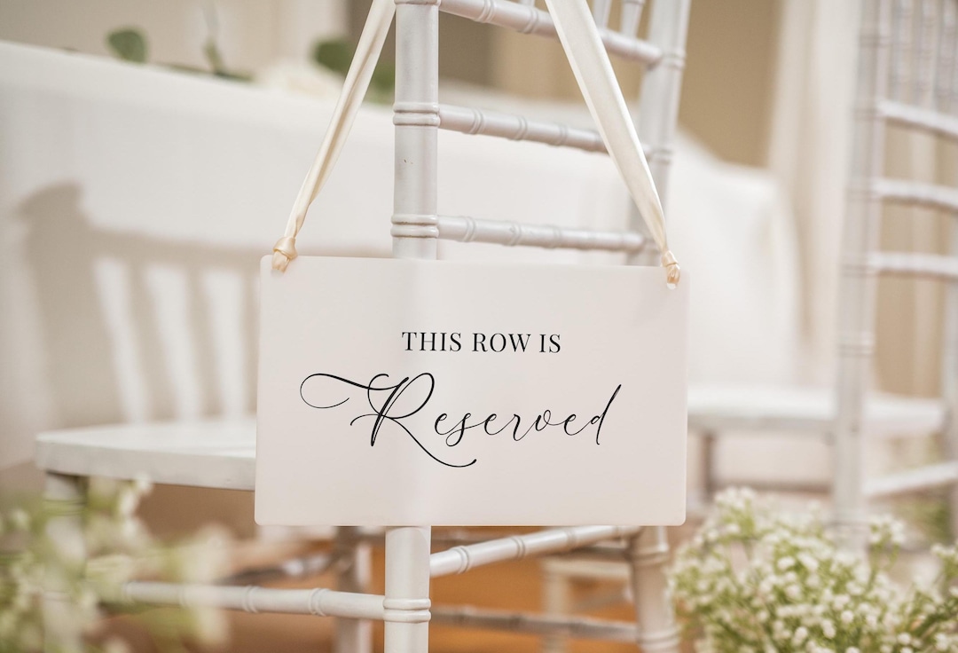 Wedding Hanging Acrylic Sign With Ribbon (design 1) - 11.5x7" Sign ...