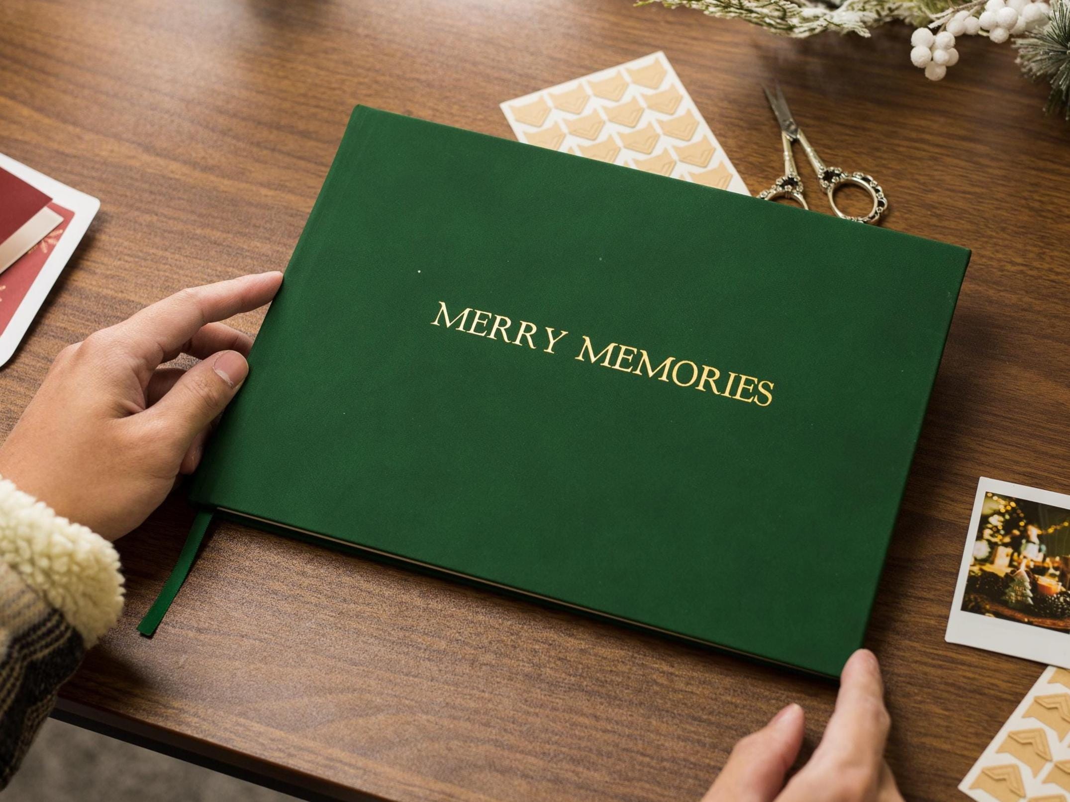 Embossed Holiday Memory Book - 11.5 X 8.5 Custom Blank Book ...