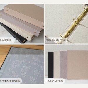 Self Stick Linen Photo Album Binder (design 3) - DIY Refillable Photo ...