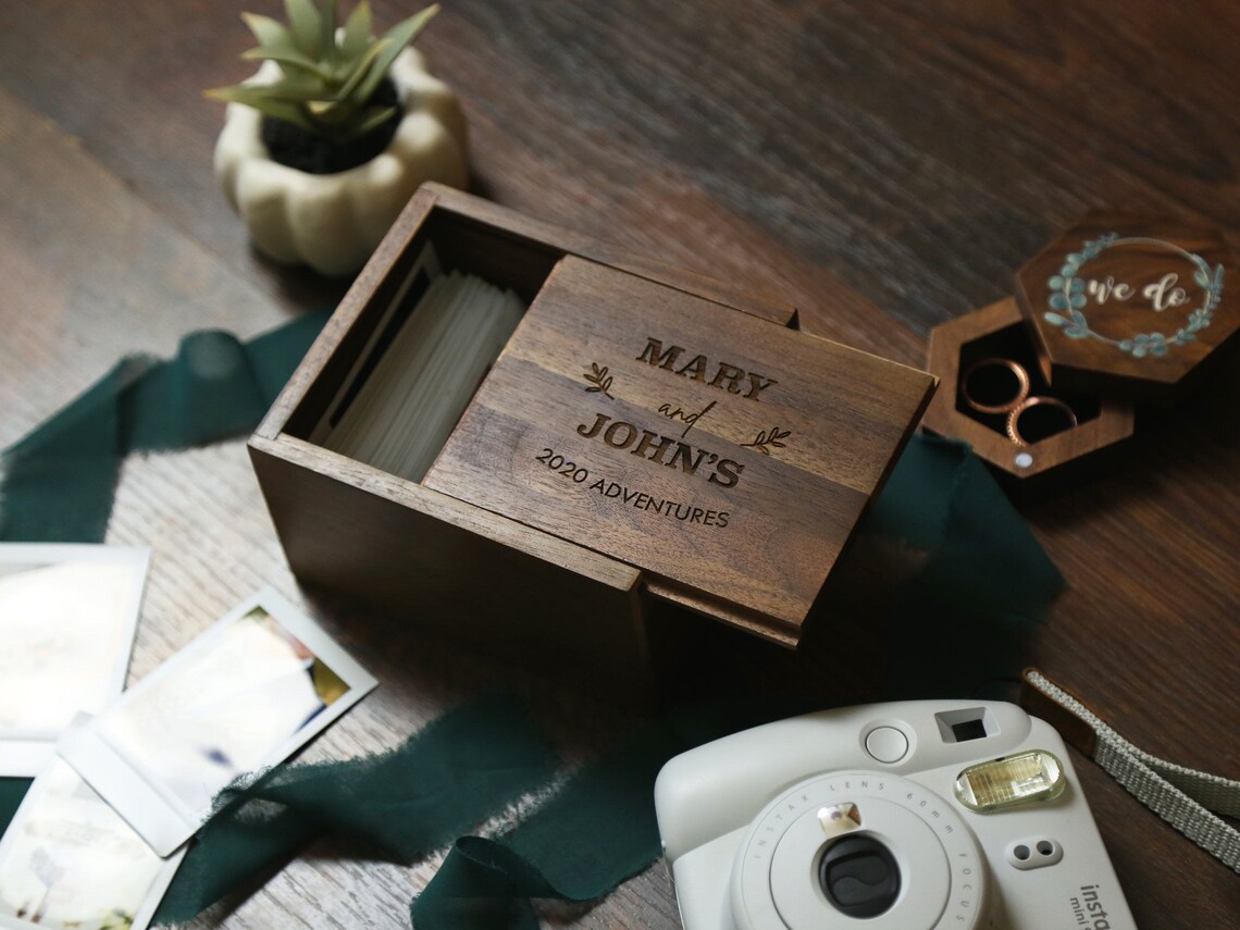 Polaroid or Instax Wood Film Box Engraved Photo Storage - Etsy
