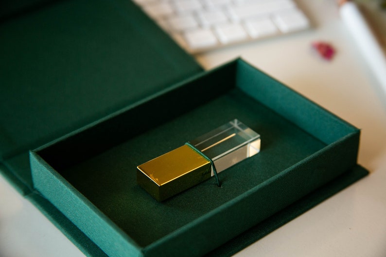 Linen USB Box & Metal Crystal USB (ready to Ship) - Photographer Client ...
