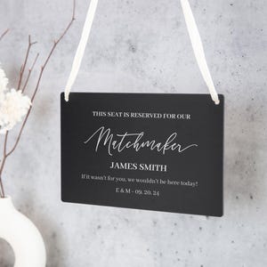 Wedding Hanging Acrylic Sign With Ribbon (design 2) - 11.5x7" Sign ...