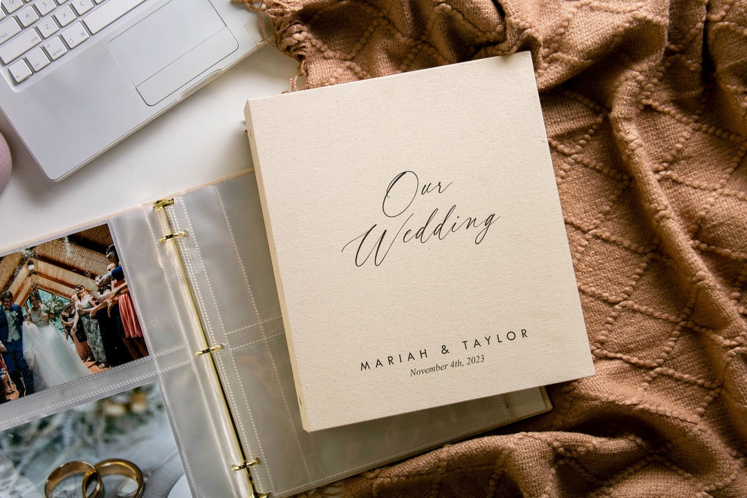 Slip-in Linen Photo Album Binder W/ 20 Sheets design 9 Wedding Album ...