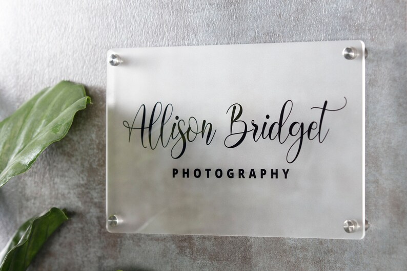 Frosted Acrylic Office Door Sign W/ Metal Stand Offs - Etsy