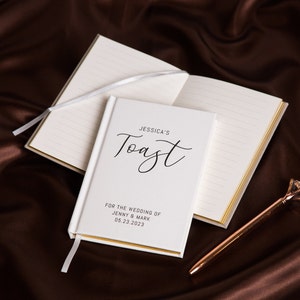 2 Toast Books (design 4) - Hard Cover Luxury Wedding Reception Speech ...