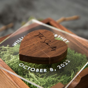 Clear Wood USB Box (+ MOSS Filler) & Heart USB - Personalized Heart ...